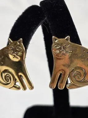 Laurel Burch | Jewelry | Vintage Laurel Burch Keshire Cat Clip On ...